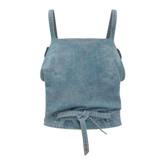 Diesel Femme, Tops, Bleu, Taille: 38 FR Top en denim