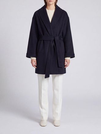 By Malene Birger Manteau peignoir en pure laine &agrave; col ch&acirc;le
