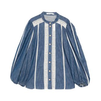 Zimmermann Femme, Blouses et Chemises, Bleu, Taille: 36 FR Awaken Denim Shirt