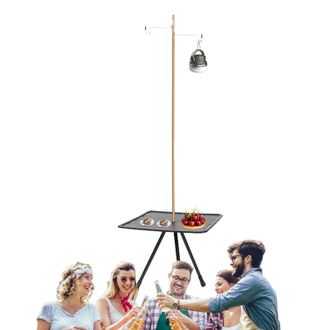 Generic Klappbarer Strandtisch, Campingtisch, tragbarer Strandtisch mit Lichtst&auml;nder, Campingtisch f&uuml;r Angeln, Zeichnen und Camping