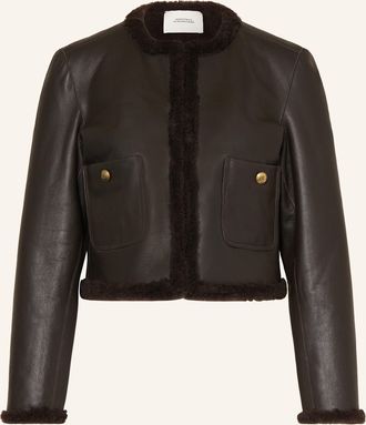 Dorothee Schumacher Dorothee Schumacher Lederjacke Soft Touch Zum Wenden braun