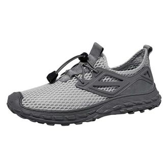Generic Chaussures de marche pour homme - Respirantes - L&eacute;g&egrave;res - Semelles antid&eacute;rapantes - Chaussures de sport confortables et d&eacute;contract&eacute;es &agrave; lacets pour un