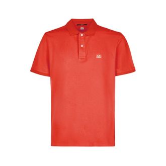 C.P. Company Stretch Piqu&eacute; Slim Fit Logo Polo - - Tops - Herren - Rot - L