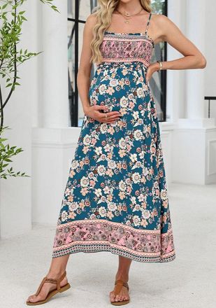 Cupshe Strandkleid Fr&uuml;hlingsblutenblumen-Maxikleid