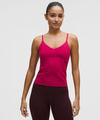 lululemon Align Tanktop in Taillenl&auml;nge Leichter Halt C/D-Cups f&uuml;r Frauen - Gr&ouml;&szlig;e 12 in Magenta Smoke