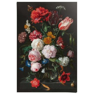 Reinders Poster, Jan Davidsz de Heem - Stillife Flowers, Wohnzimmer, Poster, Wanddeko, Room Decor, 150 gr. gl&auml;nzend Bilderdruckpapier, Mehrfarbig, 91,5 x 61cm