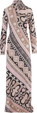Pucci Femme, Robes, Multicolore, Taille: 40 FR Long Stretch Viscose Dress