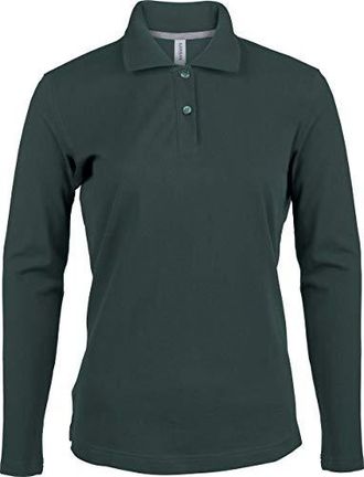 Kariban Polo Manches Longues Femme - Forest Green, L, Femme