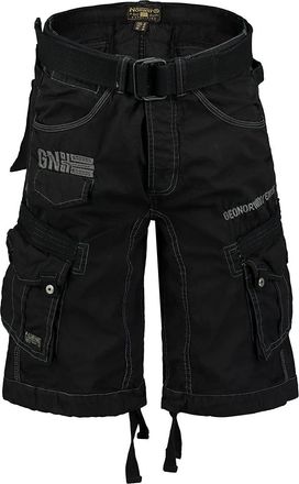 Geographical Norway Herren Cargo Short Sommer Bermuda Kurze Hose Shorts (Schwarz, XXX Large)