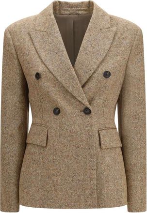 Brunello Cucinelli Veste Donegal - Femme - Vestes - Beige - Taille: 36 FR