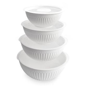 Nordic Ware Prep and Serve R&uuml;hrsch&uuml;ssel-Set, 8-teilig, Gletscherwei&szlig;