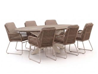 Intenso Furniture Intenso Isorella/ROUGH-Y Ellips 240cm dining tuinset 7-delig