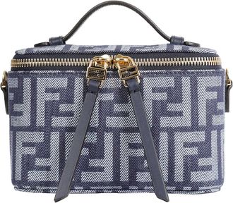 Fendi FF Denim Jacquard Vanity Bag