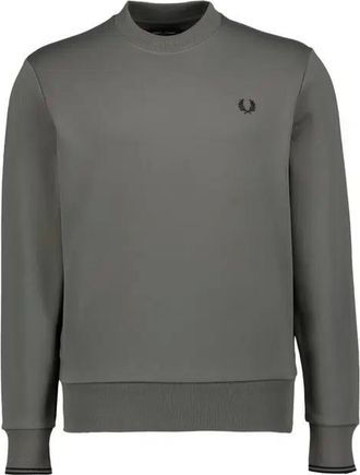 Fred Perry Herren Sweatshirt gr&uuml;n unifarben