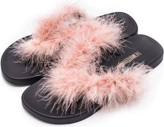 The White Brand Damen Feather Zehentrenner, Pink (Pink Pink), 40 EU