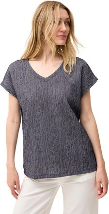 Cecil Damen B323557 Shirt mit Crepe-Struktur, Urban Navy Blue, XXL