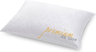 HANSKRUCHEN Premium de Luxe Daunenkissen 60x90 cm - Made in Germany Daunen Kopfkissen aus 100% Baumwolle - 3 Kammer Daunenkissen für Allergiker [1er Pack]