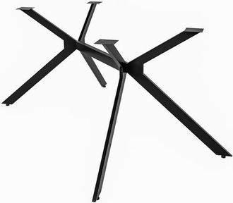 Clp Pieds de Table Cascada I Pied de Table pour projets DIY I Acier laqué époxy, Couleur:Noir, Taille:S