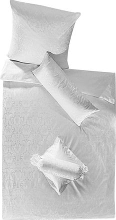 Curt Bauer Florenz 2680 Mako-Brokat-Damast Kissenbezug 40x80 0000-wei&szlig;