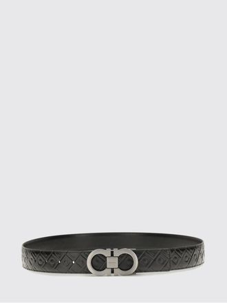 Ferragamo Ceinture en cuir &agrave; motif monogramme Gancini avec boucle en m&eacute;tal