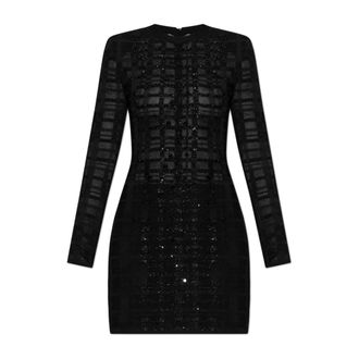 Balmain Femme, Robes, Noir, Taille: 40 FR Sequin Mini Dress