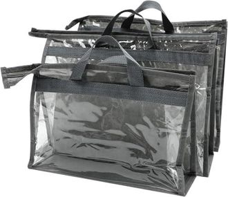 Hemoton 3 pi&egrave;ces Lot de Organiseurs Transparants Suspendus pour Sac &agrave; Main Protection Anti-poussi&egrave;re et Humidit&eacute; Rangement Multifonction pour Placard Sacs Fem