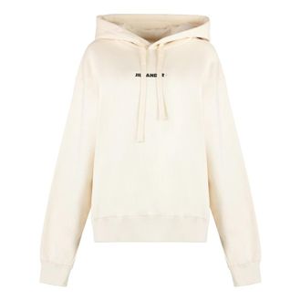Jil Sander Cotton Hoodie - - Sweatshirts & Hoodies - Damen - Beige - S