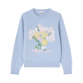 Ganni Ganni Pullover - - Knitwear - Damen - Blau - L