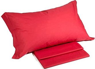 Caleffi Bettw&auml;sche-Set f&uuml;r Doppelbett aus 100% Baumwolle, 240 x 285 cm, Spannbettlaken f&uuml;r Doppelbett, Matratzenschoner 180 x 200 cm, f&uuml;r Matratze mit Einer H