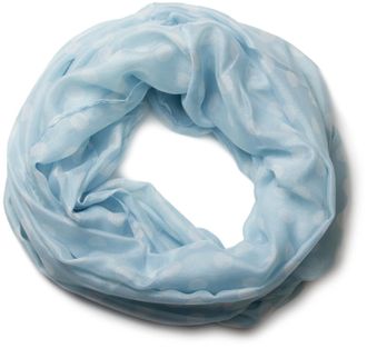 styleBREAKER Damen Loop Schal - Polka Dots - leichter Punkte Muster Schlauchschal - 90x105 cm - weich 01016043, Farbe:Hellblau