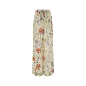 Alexander McQueen Meadow Floral Print Pyjama Hose - - Trousers - Damen - Mehrfarbig - L