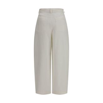 Brunello Cucinelli Womens Beige Silk Casual Pants