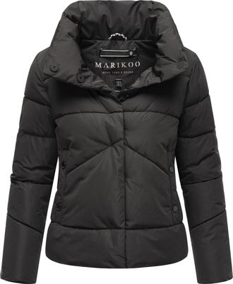 Marikoo kurze Damen Steppjacke mit Kragen & Druckkn&ouml;pfen - Jalliaa
