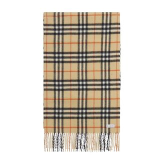 Burberry Cashmere Scarf Classic Check - Femme - Accessoires - Beige - Taille: ONE Size