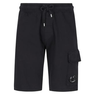 C.P. Company C.p. Company, Homme, Shorts, Noir, Taille: L Light Fleece Cargo Lens Sweatshorts
