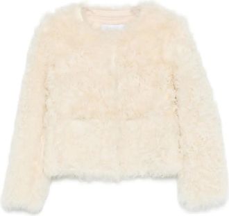 Iro Lammfell-Mantel - Nude