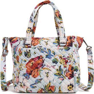 Vera Bradley Damen Schultertasche Mehreren Trägern Handtasche, Sea Air Floral-Recycelte Baumwolle
