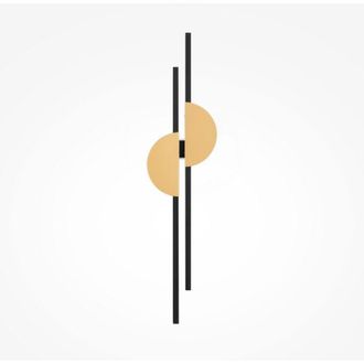 Maytoni Maytoni Skyline II Applique murale LED int&eacute;gr&eacute;e moderne noire 4000 K 700 lm abat-jour en laiton