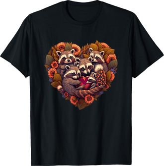 Freestyle Valentinstag Waschbär Herz T-Shirt