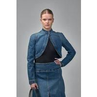 Alaia Cropped Jacket Denim