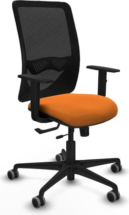 Piqueras y Crespo Telearbeitsstuhl Zulema mit 1D-Armen, h&ouml;henverstellbare Lendenwirbelst&uuml;tze, ausgestattet mit Syncro/Traslack und Schneidschaum, mit Rollen von 65 mm, 