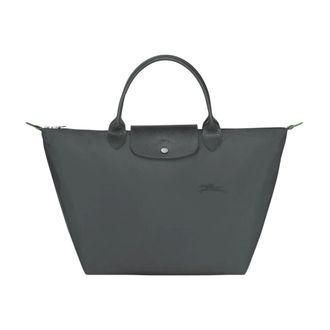 Longchamp Sac port&eacute; main Le Pliage Green M - Femme - Sacs - Gris - Taille: ONE Size