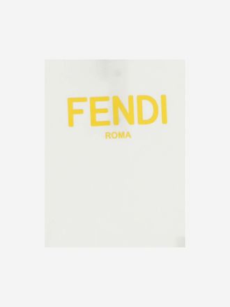 Fendi Boys T-Shirt Cotton Jersey White T-Shirts And Polos