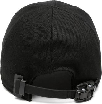 Innerraum C52BMBKHIGT Distressed Cotton Twill Baseball Cap - Black