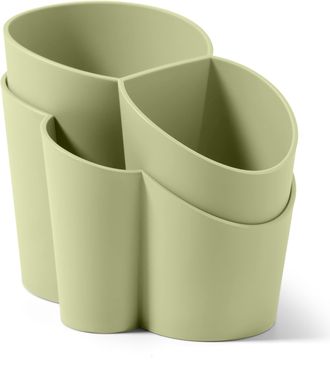 BlimPlus Forest Light Besteckkorb - Modern und Funktional - 4 Fächer - Recycelbar - Grün