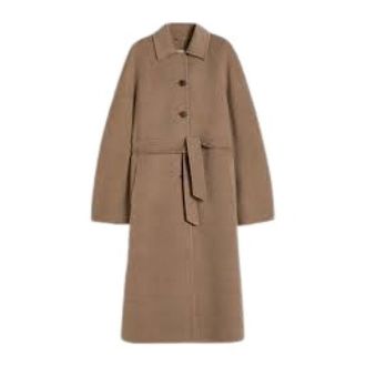Max Mara Wollmischmantel mit Reverskragen - - Coats - Damen - Beige - 3XS