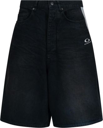 Balenciaga Piping Detail Denim Shorts - - Shorts - Herren - Schwarzk - W33