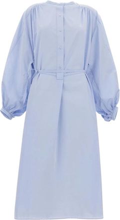 Loulou Studio Femme, Robes, Bleu, Taille: 38 FR Robe Chemise Midi
