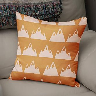 Bonamaison Le Jardin du Lin Kissen Zierkissenbezug Kissenbezug, Orange & Off White Dekoration, Für Zuhause Autos Büro Sofa Wohnzimmer Couch Schlafzimmer Dekor, 5