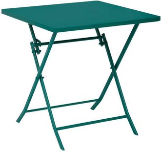 Hesperide Table de jardin 2 places Greensboro pliable 70x70cm vert opale - Hesp&eacute;ride